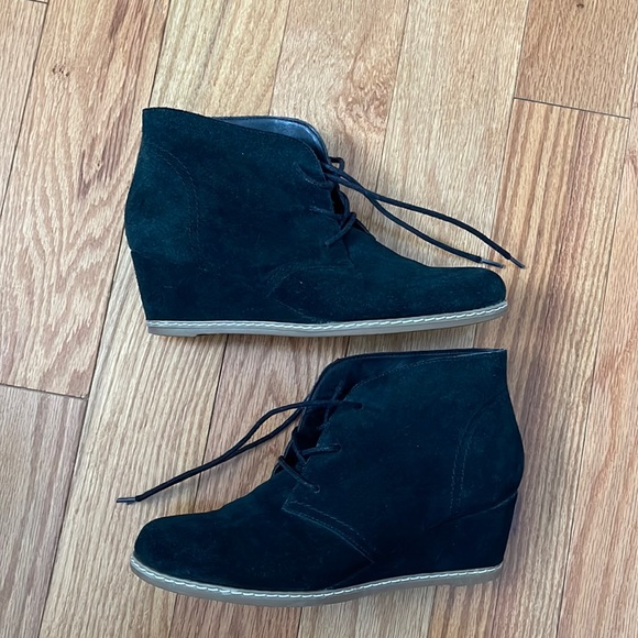 Michael Shannon | Shoes | Michael Shannon Black Suede Wedge Shoes With ...